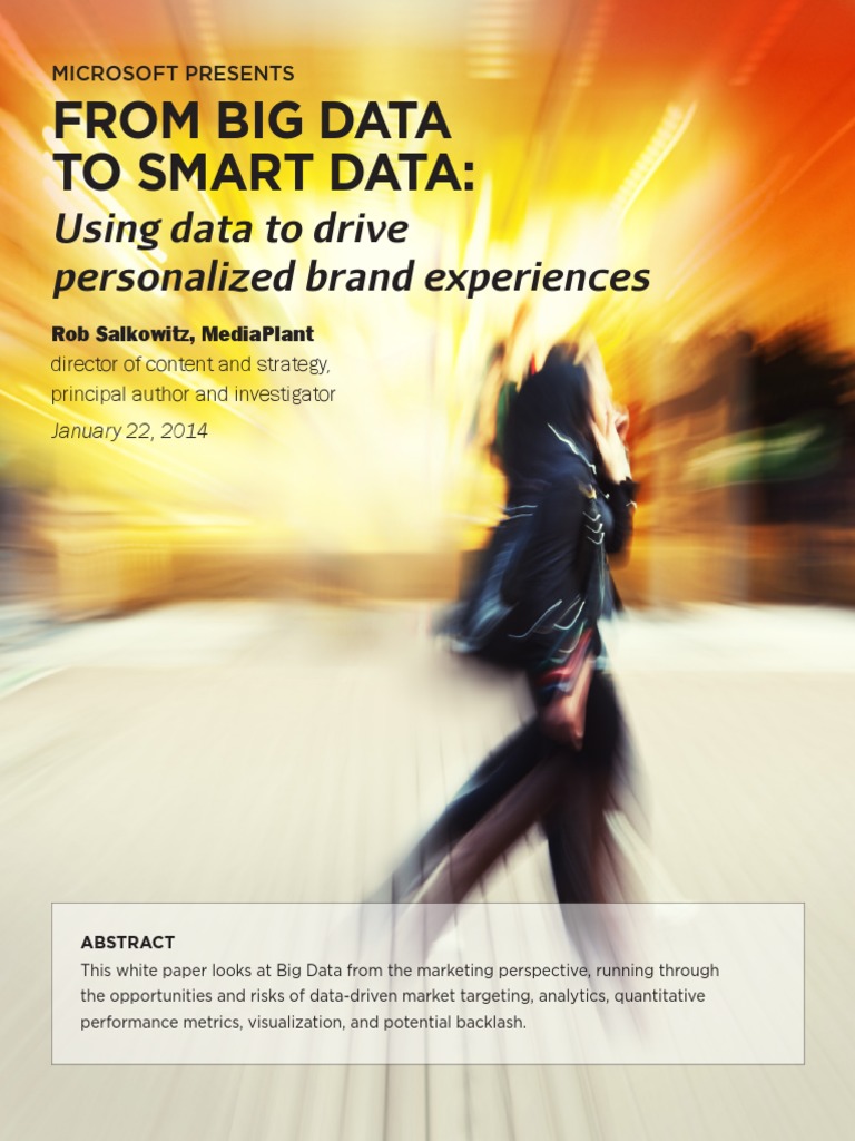 From Big Data To Smart Data PDF | PDF | Big Data | Analytics