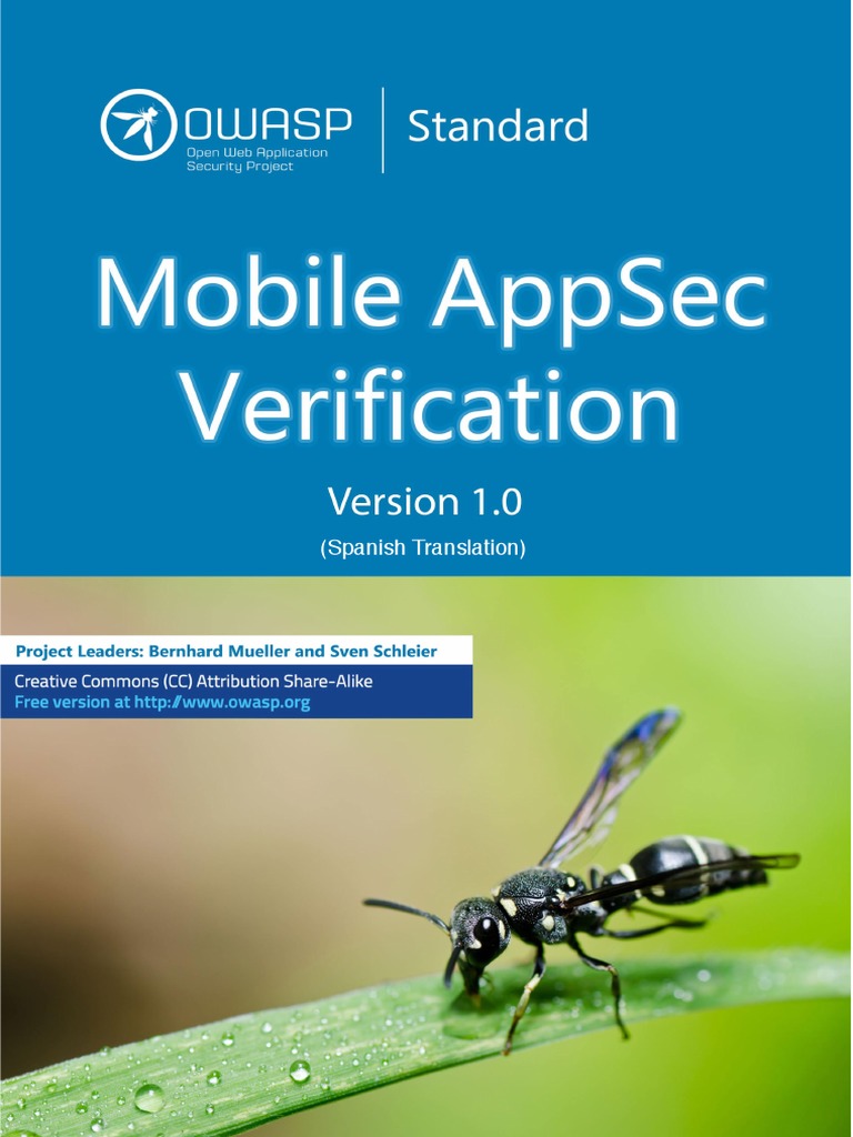 Owasp Mobile Appsec Verification Standard V1 0 Es Pdf Transport