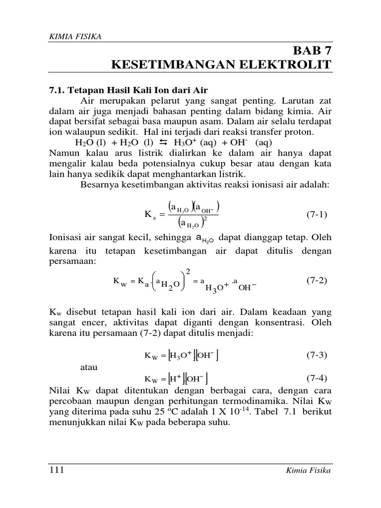 Kesetimbangan Ionisasi Air dan Asam | PDF