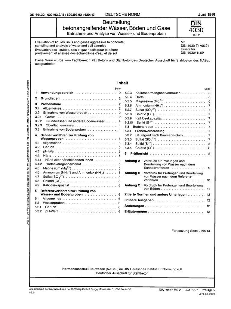 DIN 4030-2 1991-06