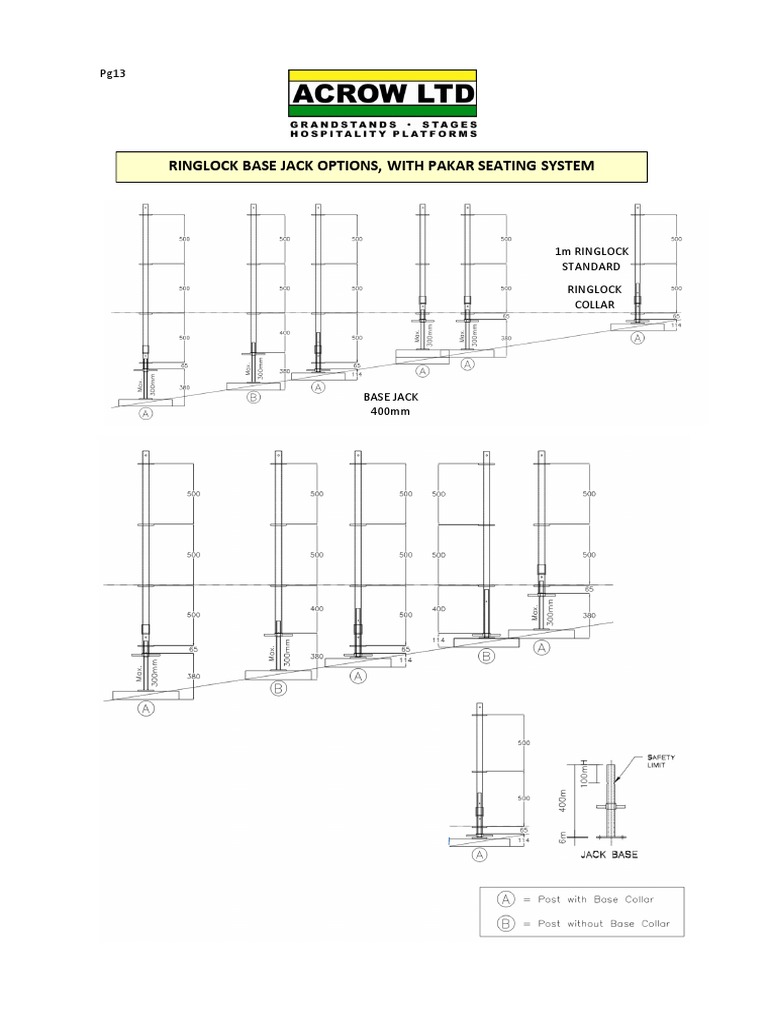 Ringlock Base Jack Options, With Pakar Seating System | PDF