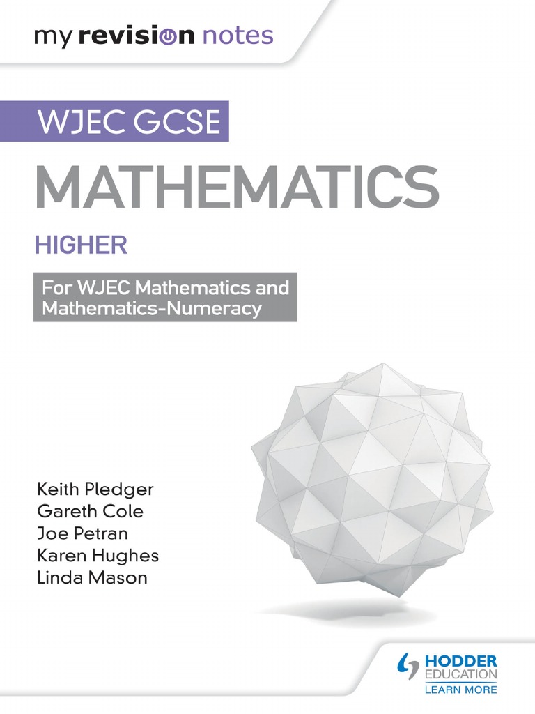WJEC GCSE Maths Higher Mastering Mathematics Revision Guide | PDF ...
