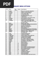 Finacle Menu and Tables PDF | PDF | Debits And Credits | Deposit Account