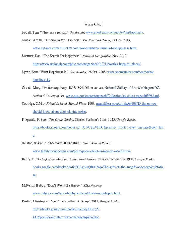 Work Cited Page | PDF | Travel | Young Adult