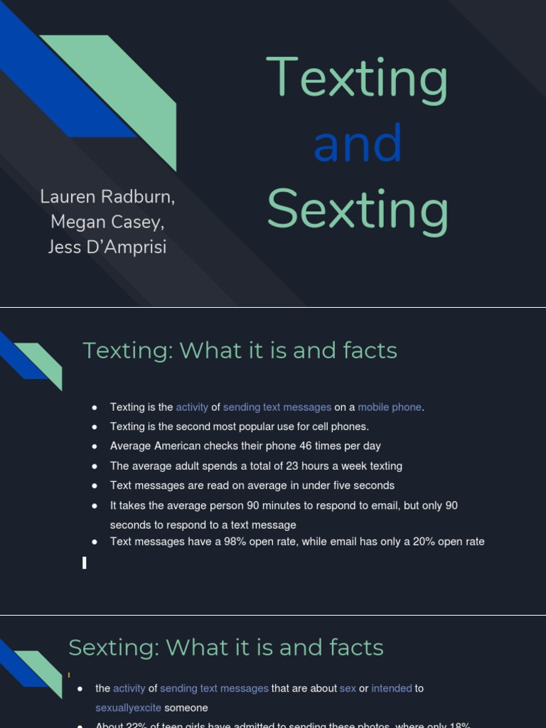 Texting and Sexting | PDF | Text Messaging | Bullying