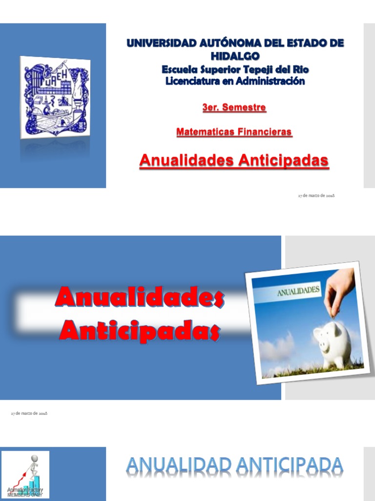 Anualidades Anticipadas | PDF | Economias | Economía (general)