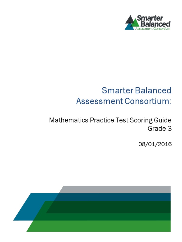 g3 Practice Test Scoring Guide Math | PDF | Common Core State Standards ...