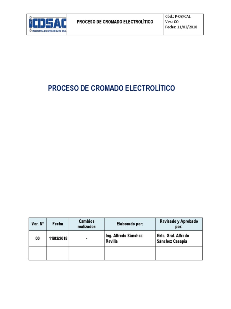 Proceso de Cromado Electrolítico | PDF | Electrodo | Revestimiento