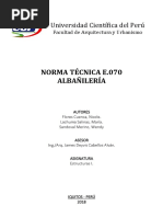 Norma E-070 Albañileria PDF | PDF