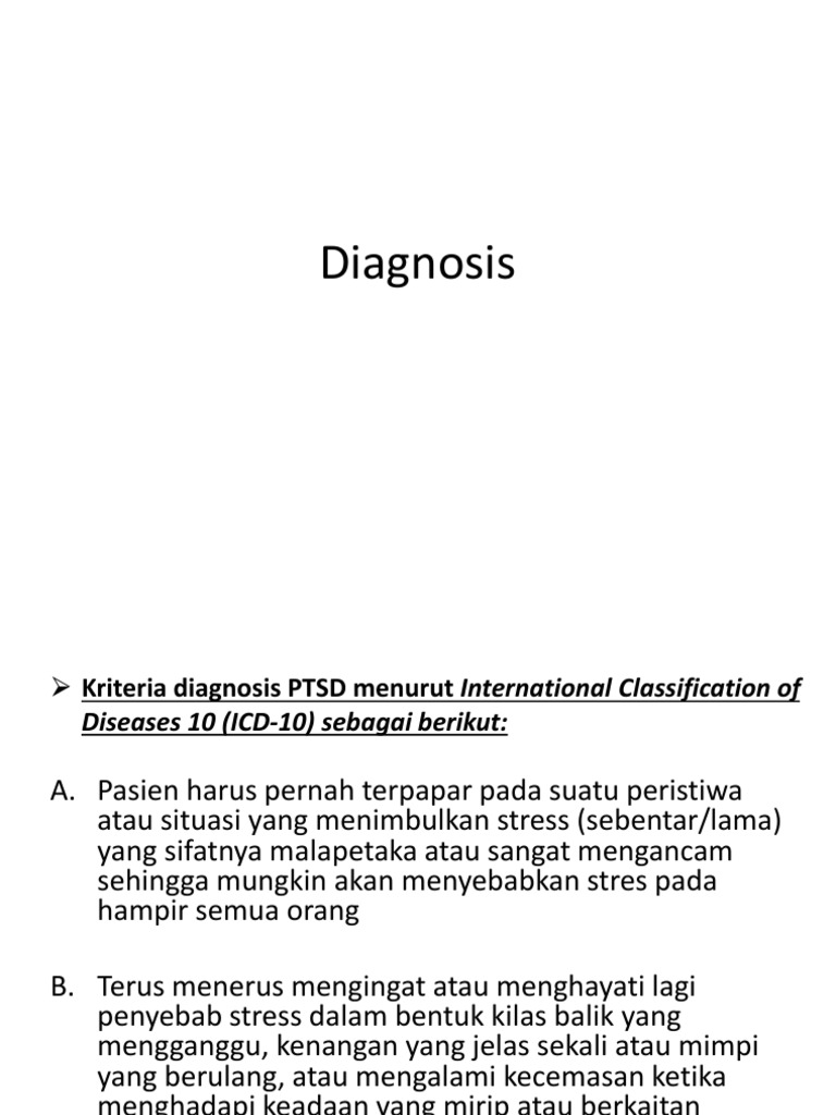 Diagnosis PTSD | PDF