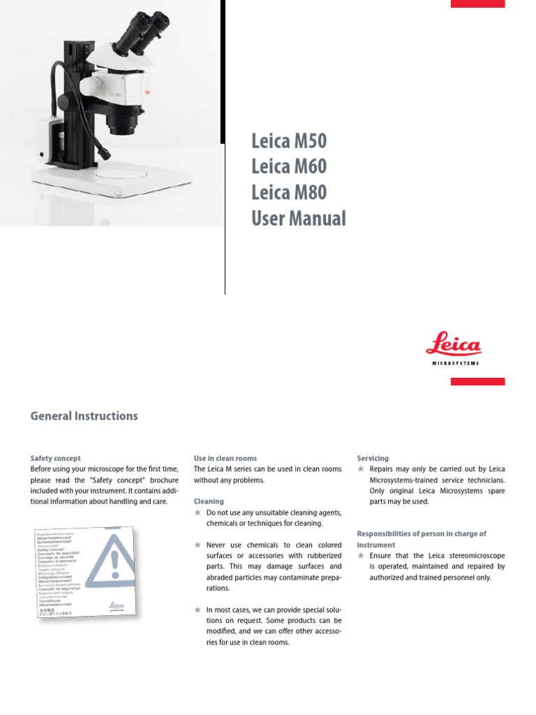 Leica M50-M60-M80 Manual en | PDF | Screw | Glasses