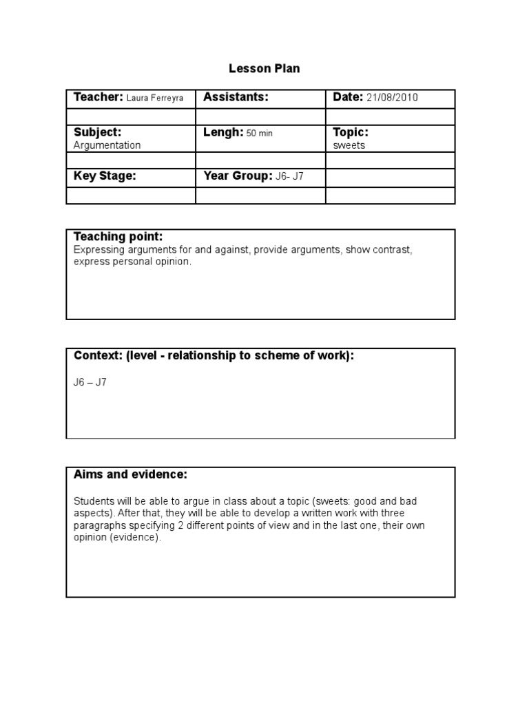 Blank Lesson Plan | PDF | Education Theory | Pedagogy