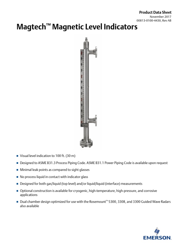 Product Data Sheet Magtech Magnetic Level Indicators en 2883066 ...