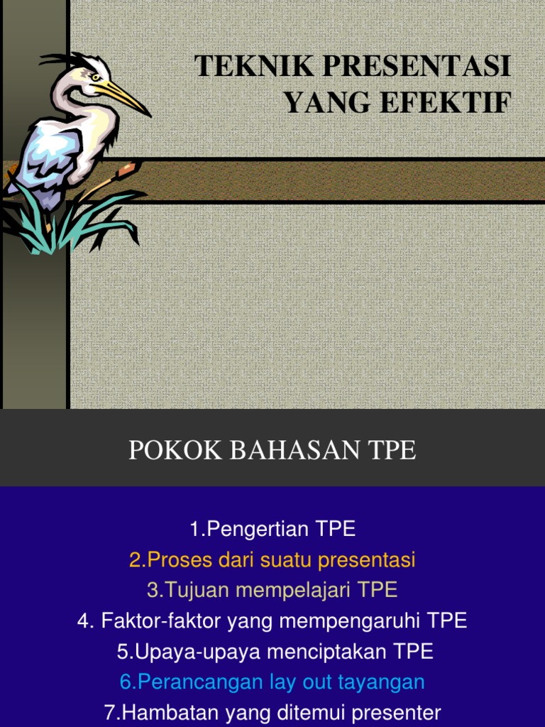 Teknik Presentasi Efektif | PDF | Karier & Perkembangan