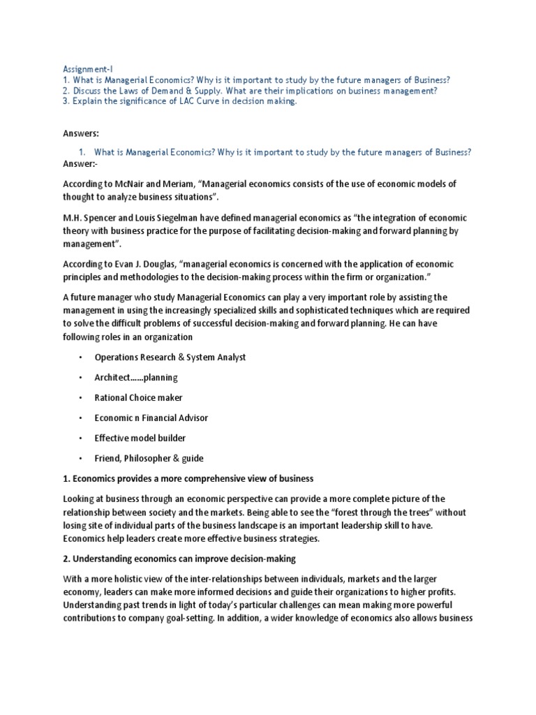 Assignment Economics | PDF | Supply (Economics) | Economic Equilibrium