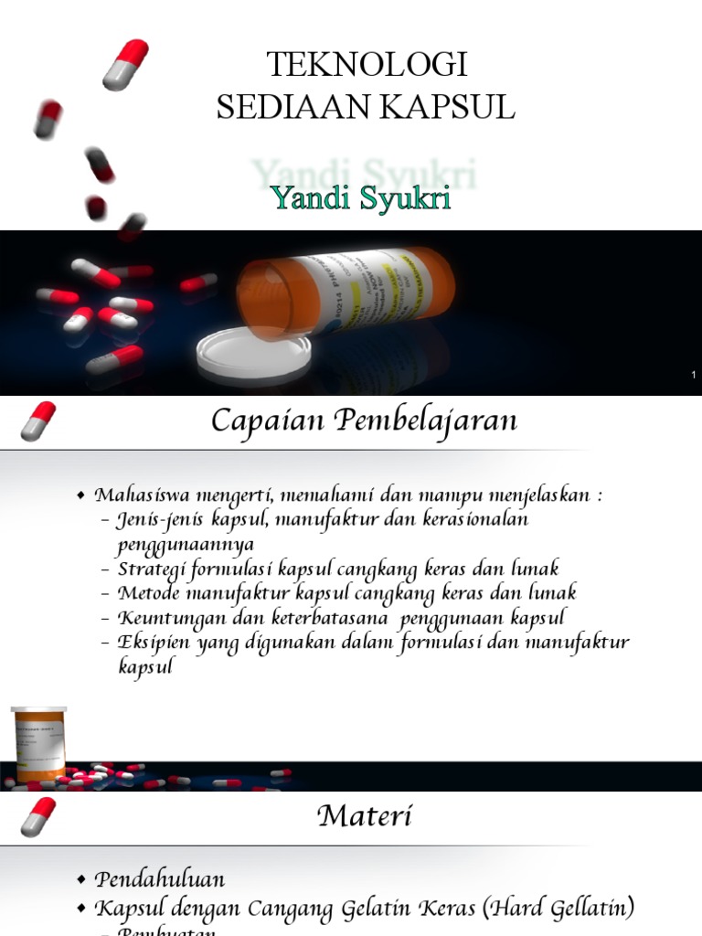 Kapsul | PDF | Formulasi Farmasi | Tablet (Farmasi)