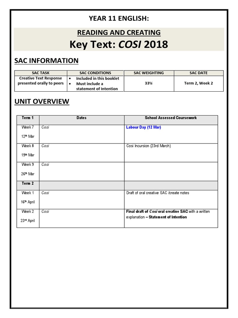 COSI Creative Response Guidelines | PDF | Electroconvulsive Therapy ...