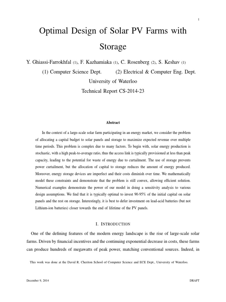 Solar Farm Tech1 | PDF | Solar Power | Photovoltaics