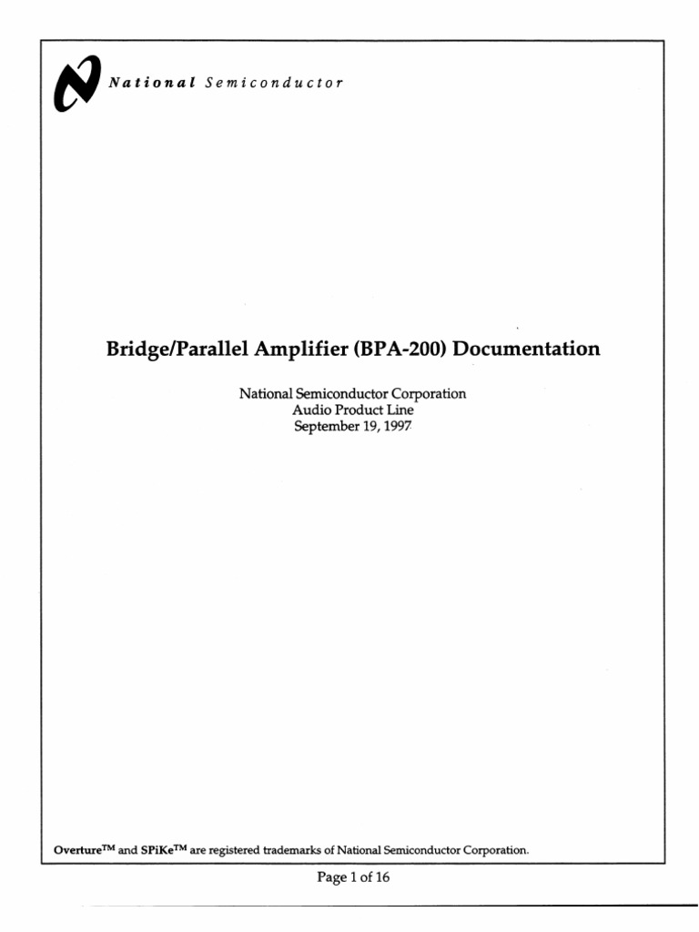 BPA-200 Application Note | PDF | Integrated Circuit | Amplifier