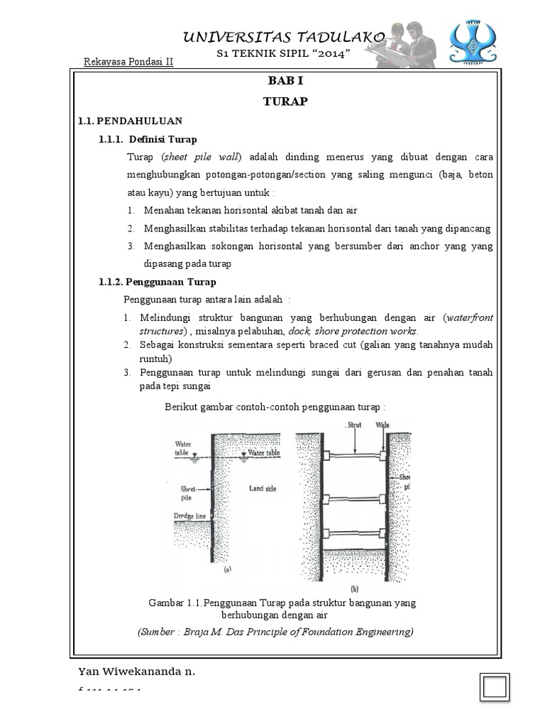 Jenis dan Desain Turap dalam Konstruksi | PDF