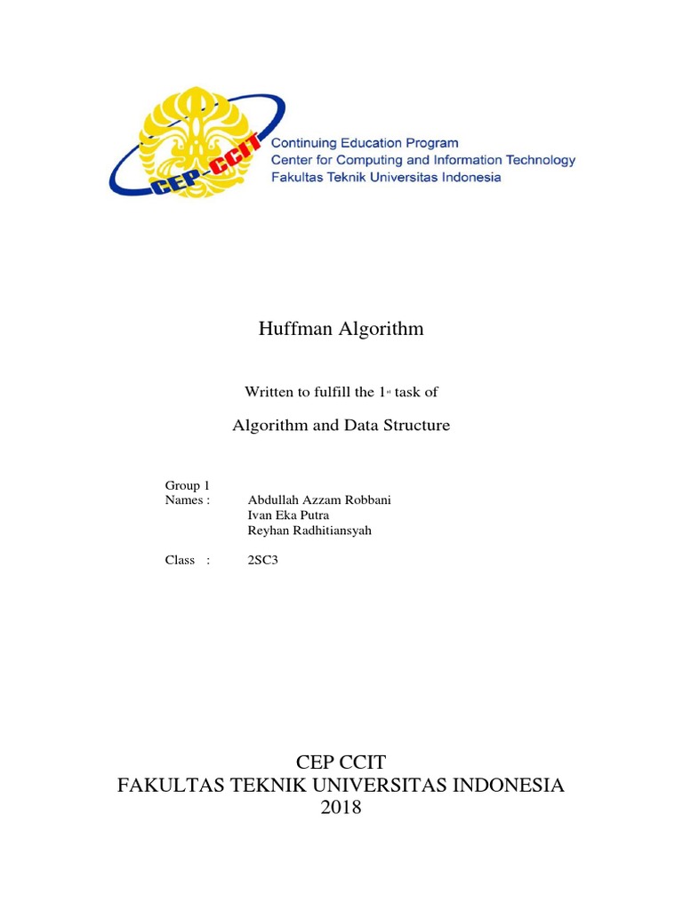 Huffman Algorithm Pdf Data Compression Algorithms And Data Structures