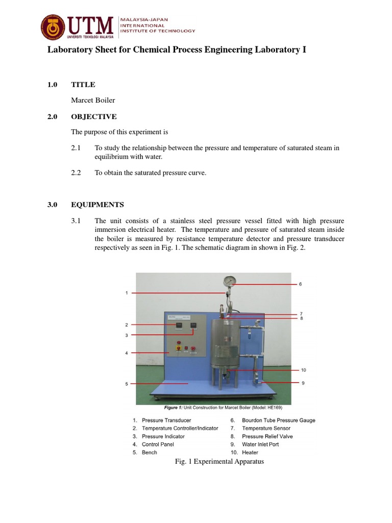 Lab Thermo - Marcet Boiler | PDF | Enthalpy | Gases