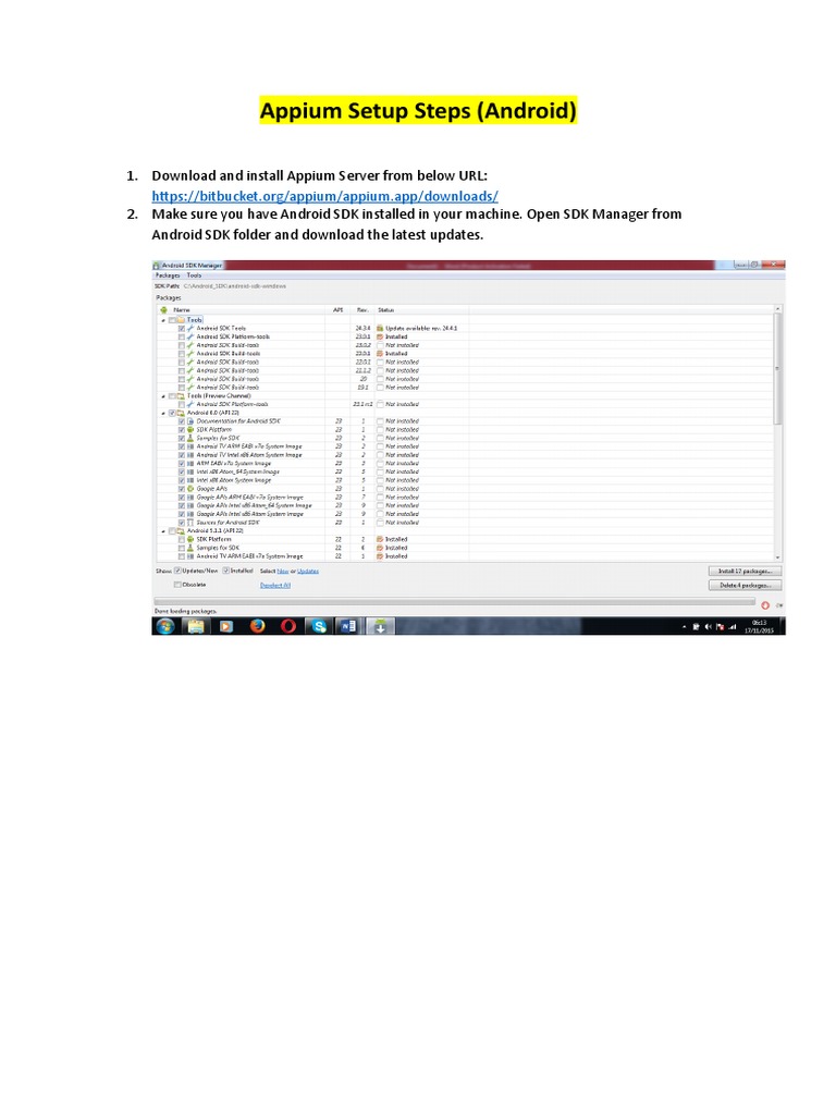 Appium Setup Steps (Android) | PDF | Business