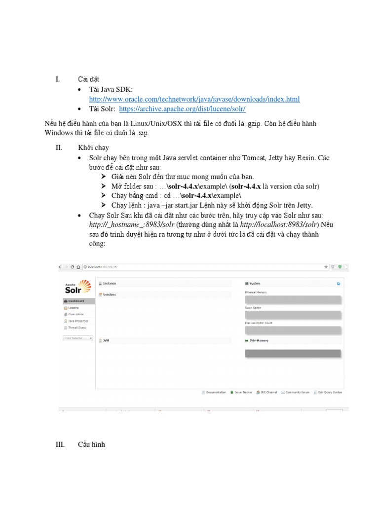 Cài Đặt SOLR Trên Windows | PDF