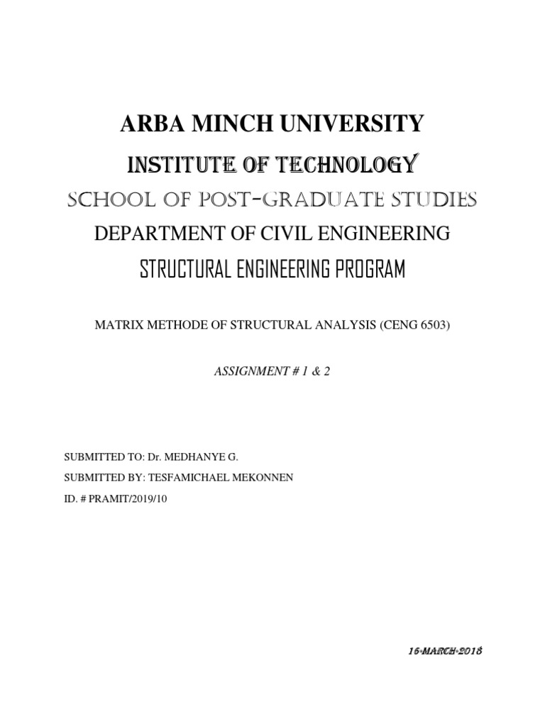 Arba Minch University: Institute of Technology | PDF
