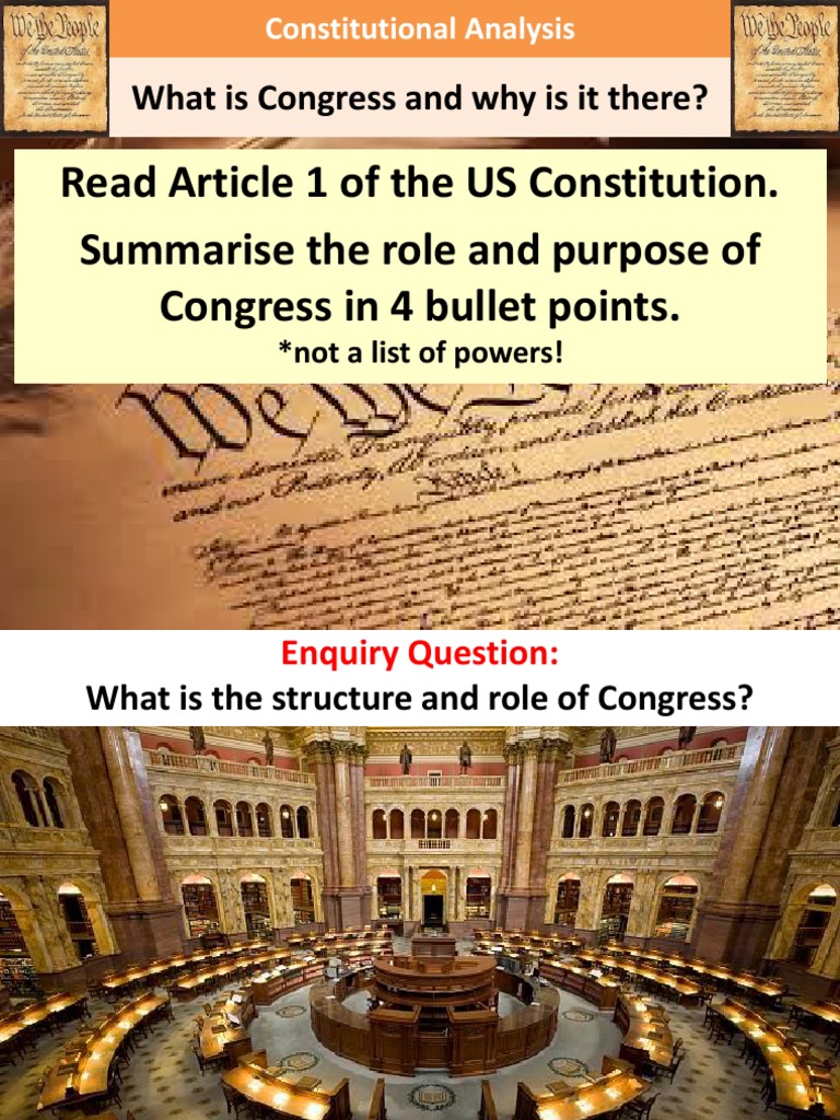 Structure Role | PDF | United States Congress | American Government