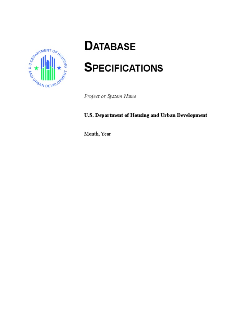 Atabase Pecifications: Project or System Name | PDF | Specification (Technical Standard) | Databases