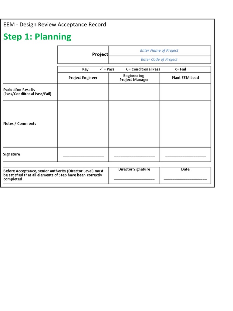 Design Review Acceptance Record | PDF