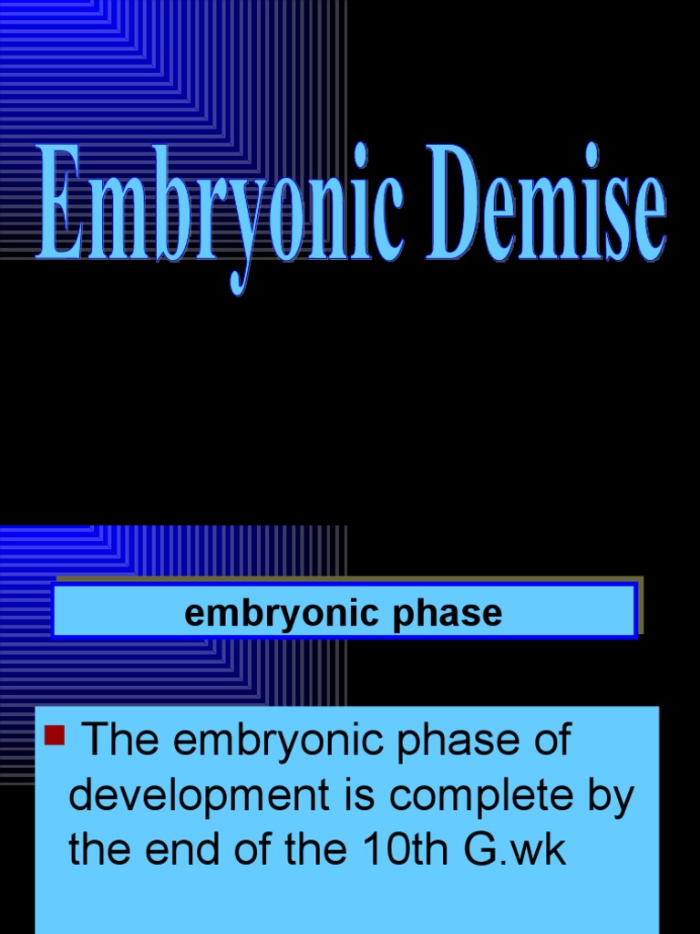 Understanding Embryonic Demise Causes | PDF | Miscarriage | Pregnancy