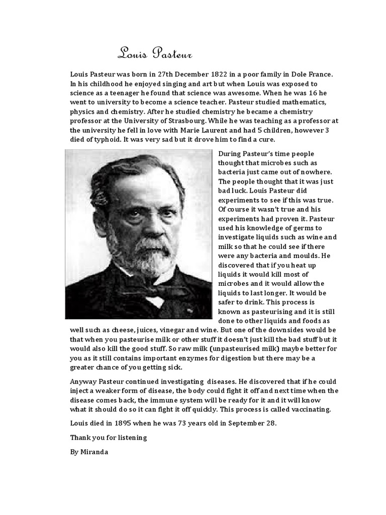 Louis Pasteur | PDF | Louis Pasteur | Health Sciences