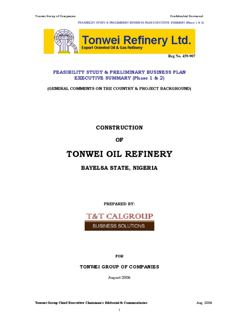 Refinery Business Plan | PDF | Expense | Oil Refinery
