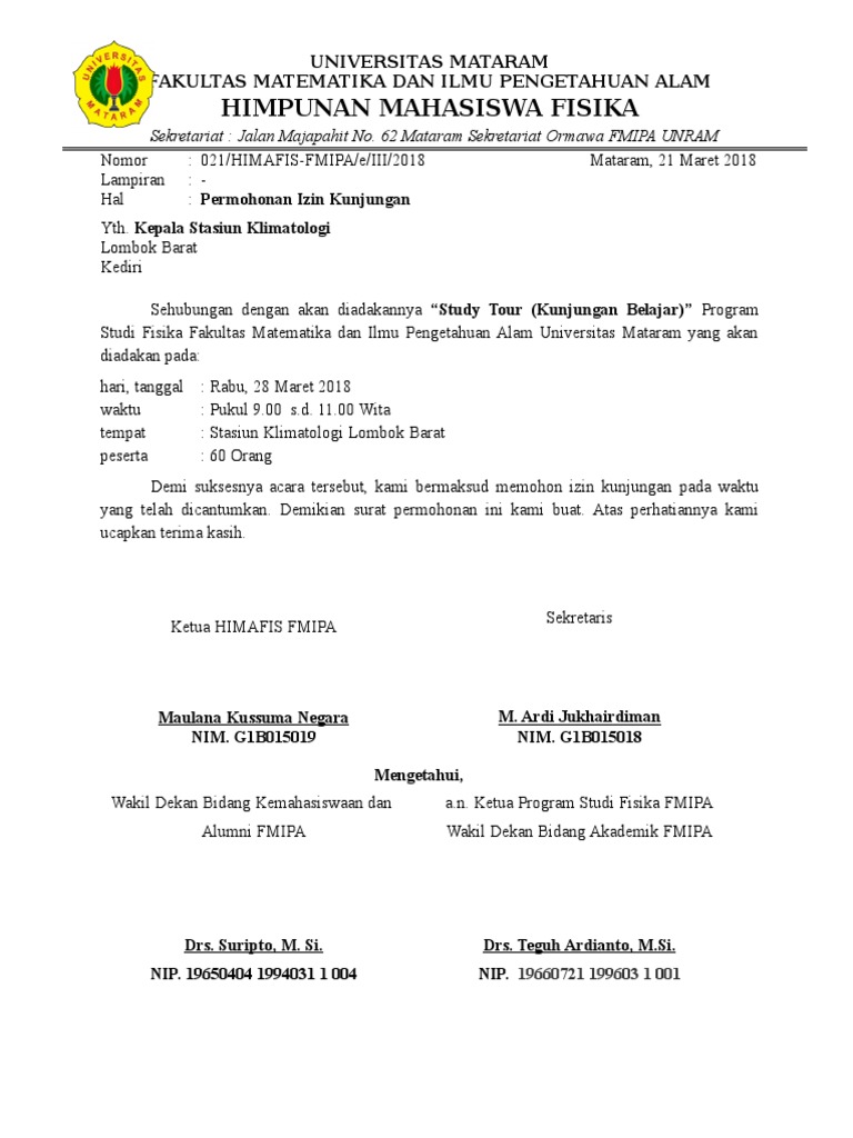 Contoh Surat Kunjungan Study Tour Download Contoh Sur - vrogue.co Contoh Surat Kunjungan Study Tour Download Contoh Sur - vrogue.co