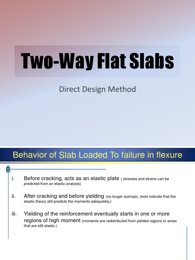 Two-Way Flat Slabs: Direct Design Method | PDF | Beam (Structure ...