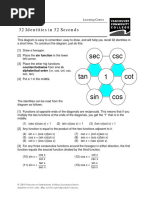 Magic Hexagon For Trig Identities | PDF | Trigonometric Functions | Sine