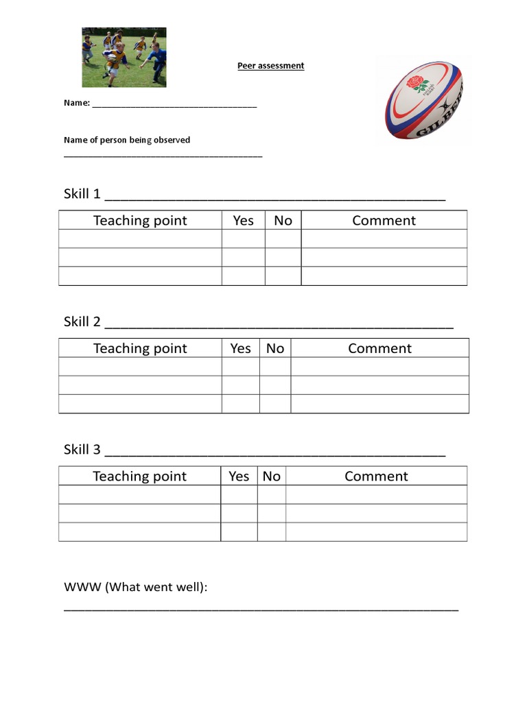 Peer Assessment Template | PDF