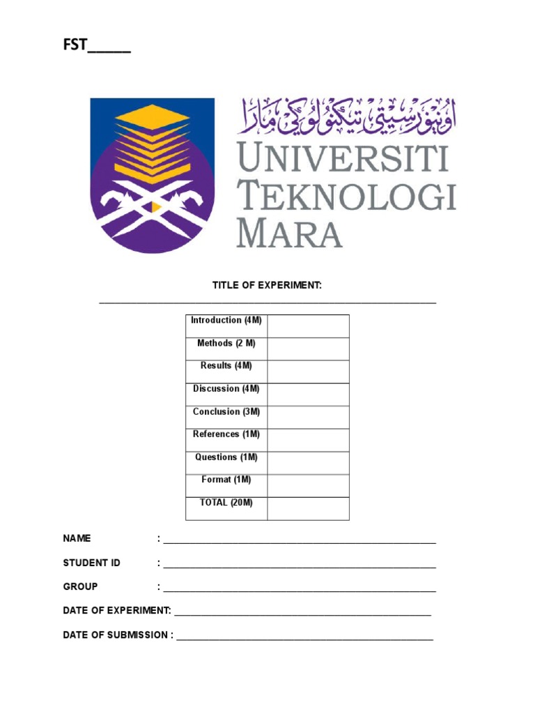 Introduction (4M) Methods (2 M) Results (4M) Discussion (4M) Conclusion ...