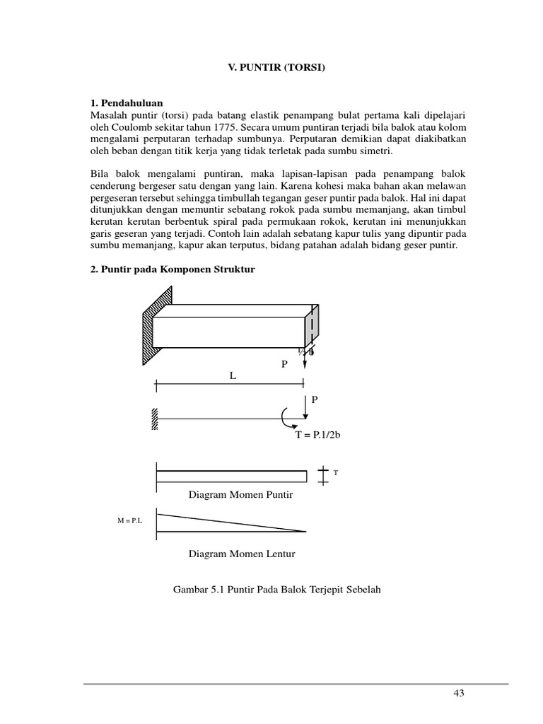 Mekanika Bahan Bab 5 Torsi | PDF | Metode & Bahan Ajar