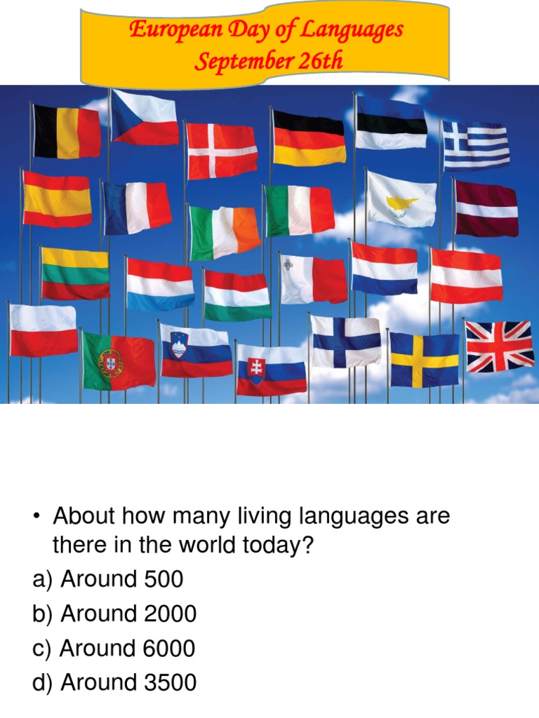 European Day of Languages September 26th | PDF | Languages