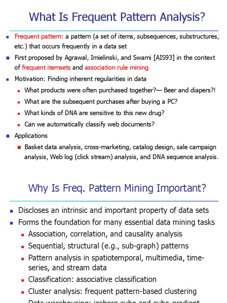 What Is Frequent Pattern Analysis? | PDF | Data | Computer Data