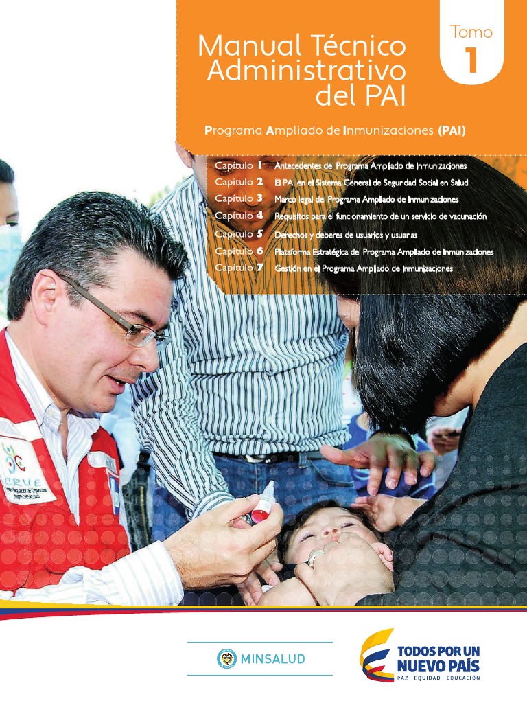 Manual PAI Tomo 1 | PDF | Vacunas | Organización Panamericana de la Salud