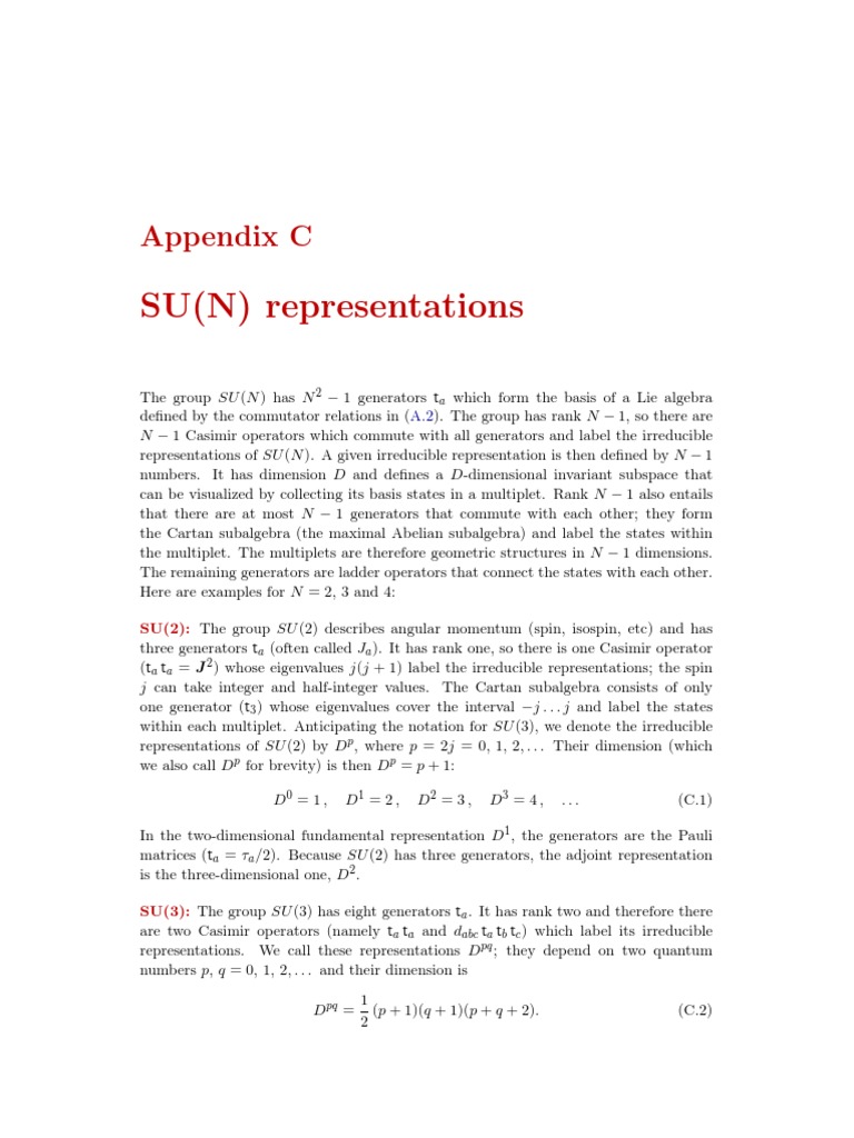 SU(N) Representations: Examples of SU(2), SU(3), and SU(4) Multiplets ...