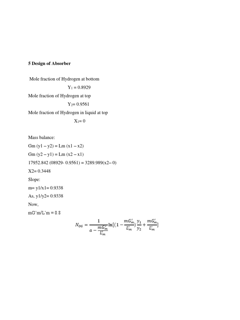 Design of Absorber | PDF | Pressure | Surface Tension