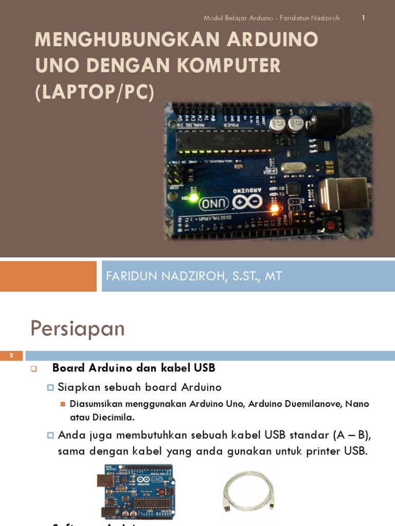 Menghubungkan Arduino Uno Dengan Komputer | PDF