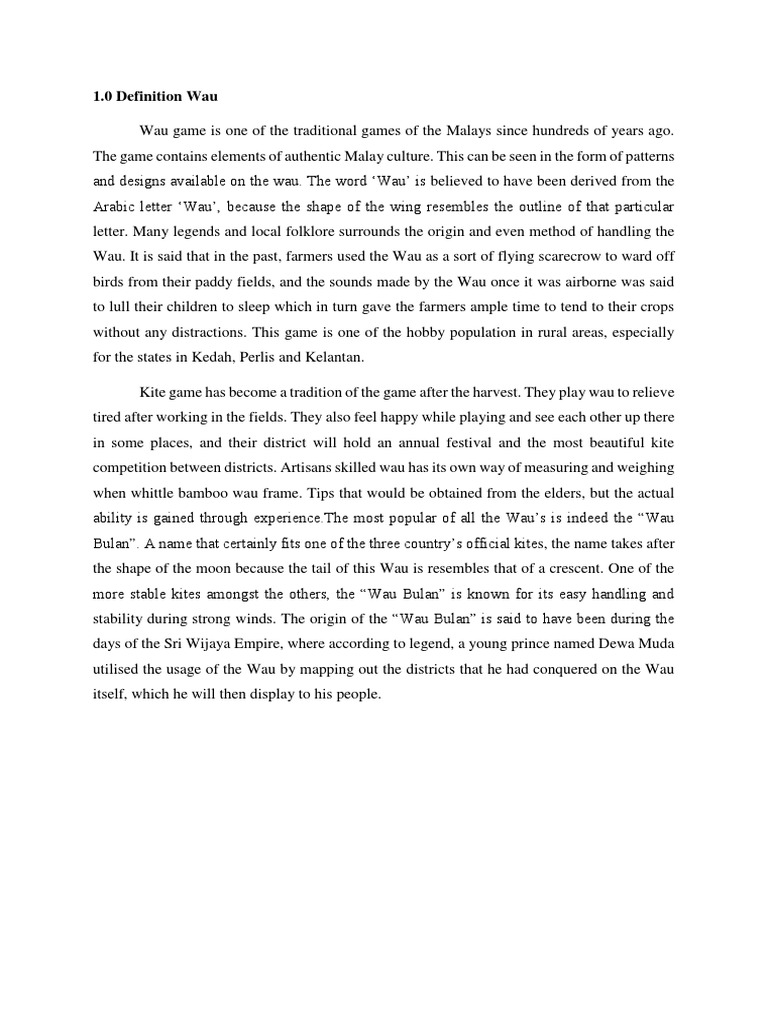 Wau Definition | PDF