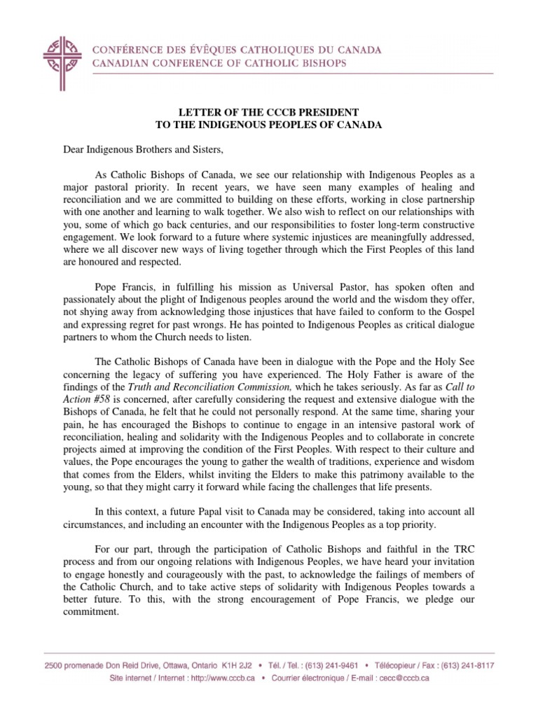 Letter to Indigenous Peoples - 27 March 2018 - En | Pope | Catholic Church