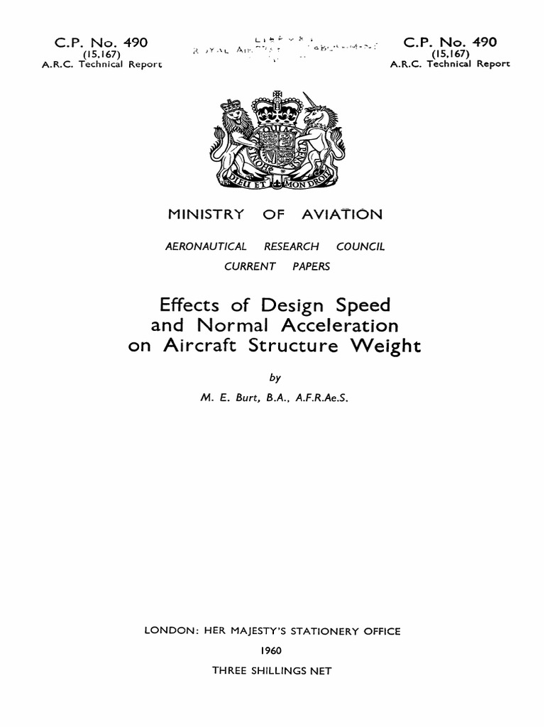 Effects of Design Speed and Normal Acceleration On Aircraft Structure ...